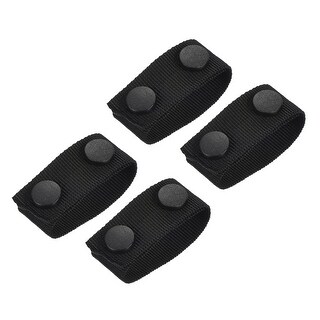 Belt Keeper, 4Pcs Nylon Webbing Loop with Double Snaps for 2-2undefined" Belt, Black - 28x2.5cm ...